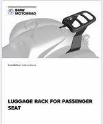 R18B BMW Motorrad Rear Luggage Rack | BMW R18 Motorcycle Forum